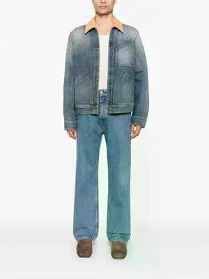 Alexander McQueen Denim Jacket With Contrasting Collar