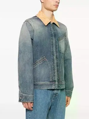 Alexander McQueen Denim Jacket With Contrasting Collar