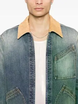 Alexander McQueen Denim Jacket With Contrasting Collar