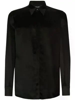 Dolce & Gabbana Martini-fit Button-down Satin Shirt