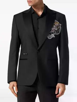 Philipp Plein Tattoo-appliqué Single-breasted Blazer