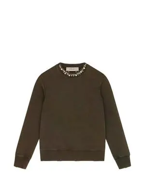GOLDEN GOOSE Embellished Cotton Sweatshirt - Grey