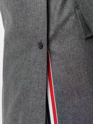 Thom Browne Flannel 4-bar Classic Chesterfield Overcoat