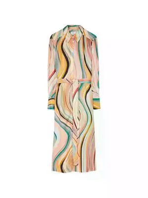 Paul Smith Printed Midi Shirt Dress - Neutrals