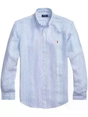 Polo Ralph Lauren Polo Pony-embroidered Linen Shirt - Blue