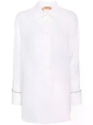 N°21 Gem-detailed Linen Blend Tunic