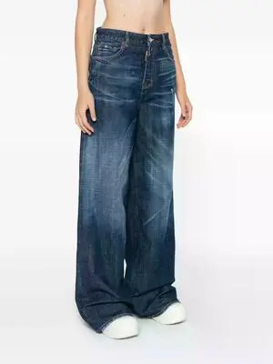 Dsquared2 Traveller Jeans Wide Leg Denim