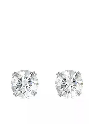 PRAGNELL 18kt White Gold Diamond Stud Earrings - Silver