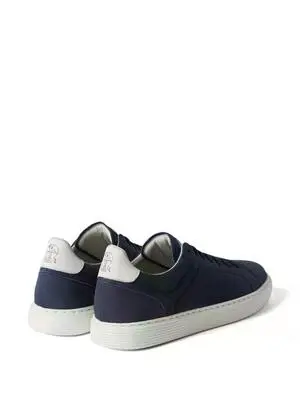 Brunello Cucinelli Calf Suede Lace-up Sneakers - Blue