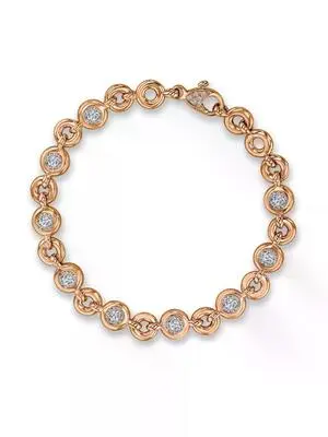 PRAGNELL 18kt Rose Gold Rockchain Diamond Bracelet - Pink