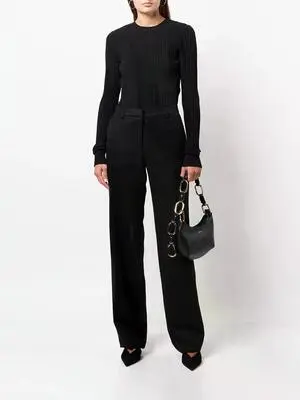 ANINE BING Wool Straight-leg Trousers