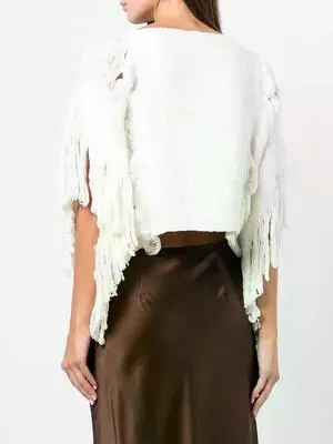 Voz Knitted Top With Fringe Detail