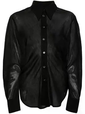 Lvir Semi-sheer Wool Blend Shirt