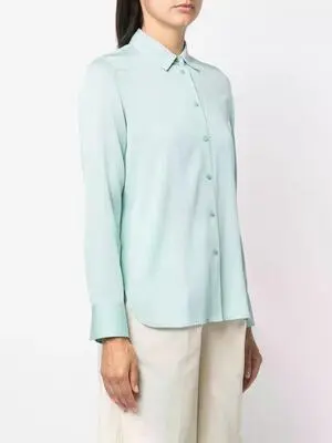 Vince Stretch-silk Classic Collar Shirt