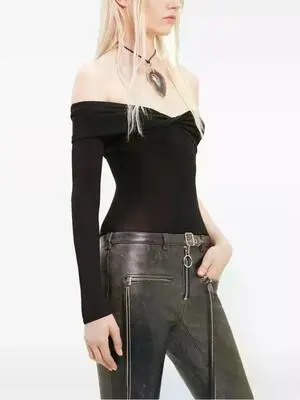 COURREGES Twisted Jersey Top