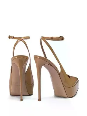 LE SILLA Uma Platform Slingback Pumps - Neutrals