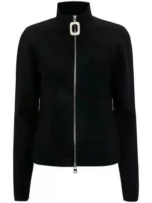 JW Anderson Zip-up Fine-knit Cardigan - Black