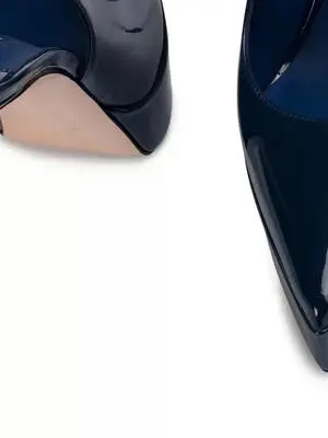 LE SILLA Le Silla Patent Leather Slingback Platform Pumps Blue