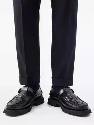 Hereu Soller Sport Leather Loafers - Black