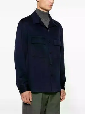 Zegna Alba Cashmere Shirt Jacket - Blue