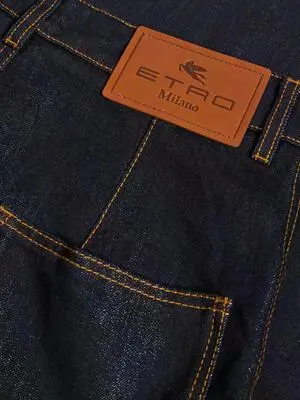 Etro Lurex Detail Wide Leg Jeans