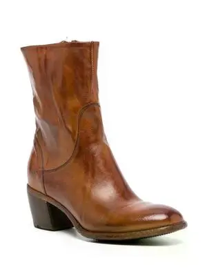 MADISON MAISON Ankle-length Side-zip Boots - Brown