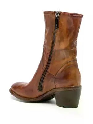 MADISON MAISON Ankle-length Side-zip Boots - Brown