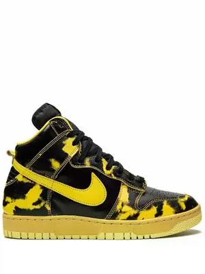 Nike Dunk High 1985 Sneakers With Acid Wash Detail - Black