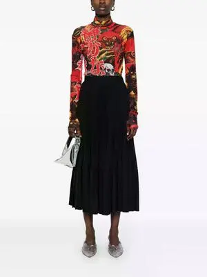 Junya Watanabe Plissé Midi Skirt