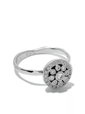 WOUTERS & HENDRIX 18kt White Gold Diamond Rosetta Ring - Silver