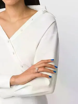 WOUTERS & HENDRIX 18kt White Gold Diamond Rosetta Ring