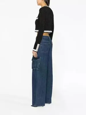 Balmain Long-sleeve Cropped Cardigan