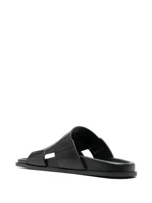 Valentino Garavani Vlogo Signature Leather Slide Sandals