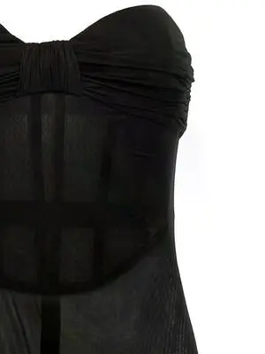 Magda Butrym Rear Zip Strapless Midi Dress