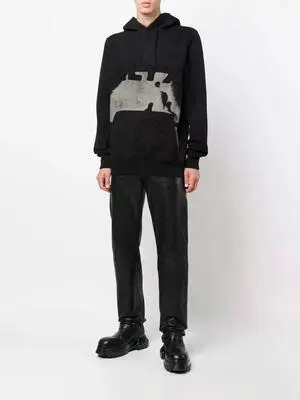 1017 Alyx 9sm Cow Print Logo Embroidered Hoodie