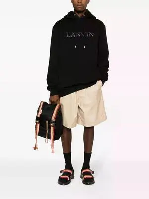 LANVIN Logo-appliqué Cotton Hoodie