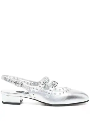 CAREL Buckled Ballerina Flats - Silver