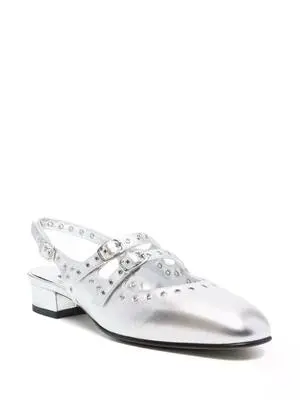 CAREL Buckled Ballerina Flats - Silver