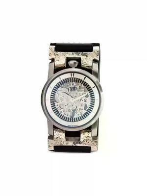 PARTS OF FOUR X Fob Paris R2722 Skeleton Dial Watch - Silver