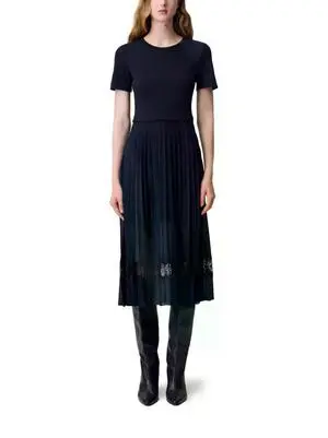 Claudie Pierlot Paneled Midi Dress - Blue