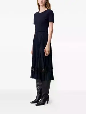 Claudie Pierlot Paneled Midi Dress