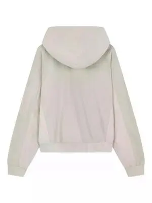 STUDIO TOMBOY Zip-up Hoodie With Adjustable Drawstring And Contrast Panelling - Grey
