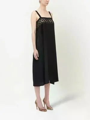 MAISON MARGIELA Embroidered Square Neck Midi Dress