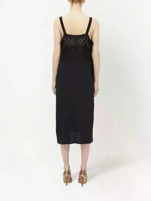 MAISON MARGIELA Embroidered Square Neck Midi Dress