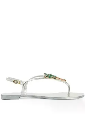 GIUSEPPE ZANOTTI Venice Beach Leather Flat Sandals