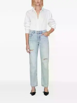 ANINE BING Bleached Ripped Jeans