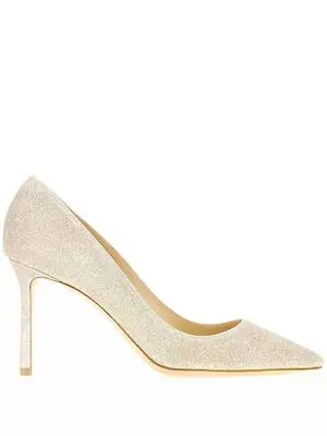 JIMMY CHOO Romy 85mm Glitter Pumps - Silver