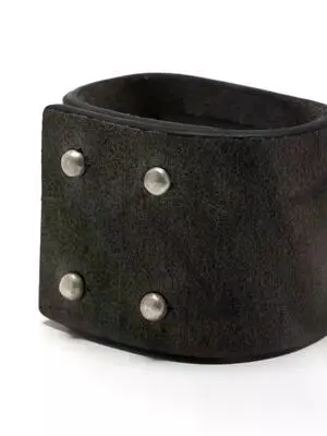 PARTS OF FOUR Amulet Leather Cuff - Grey