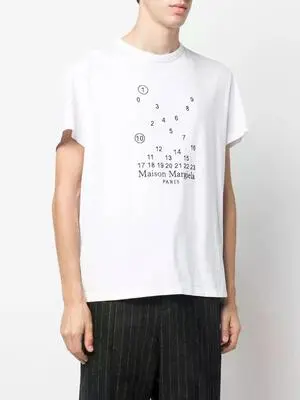 MAISON MARGIELA Numeric Logo-embroidered T-shirt