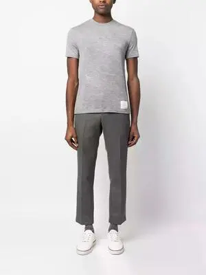 Thom Browne 4-bar Wool T-shirt - Grey
